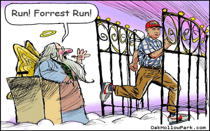 Forrest Gump Goes To Heaven - Oak Hollow Park
